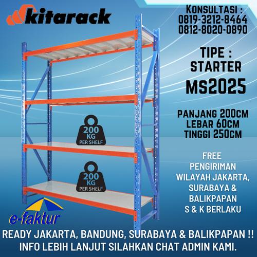 Jual KITARACK STARTER WAREHOUSE TYPE - MS2025 RAK GUDANG LIGHT DUTY 4 ...