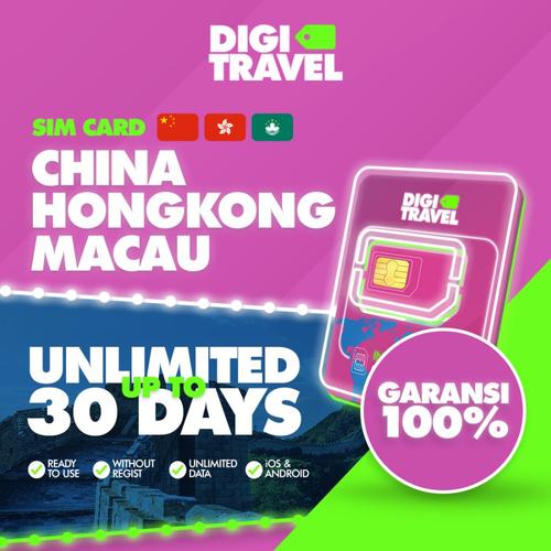 Jual DIGI TRAVEL Sim Card China Hongkong Macau Unlimited | Simcard ...