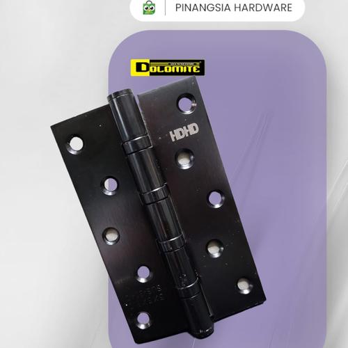 Jual engsel pintu kayu 5 inci hitam/door hinge 5 inch black matte 2234 ...