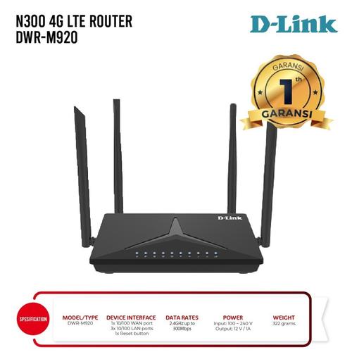 Jual D-Link / Dlink DWR-M920 4G N300 LTE Router - Jakarta Pusat ...