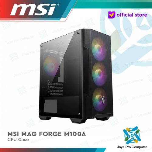 Promo MSI MAG Forge M100A RGB Gaming CPU Case - Acrylic Glass Casing ...