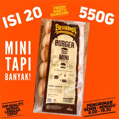 Jual BERNARDI ROTI BURGER BUN POLOS MINI ISI 20 Premium Bread Bun 550g ...