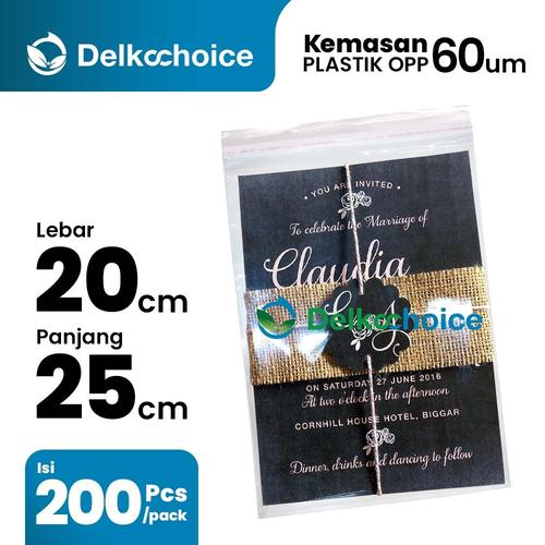 Jual Plastik OPP Kemasan Undangan/Kemasan Masker/OPP Seal Lem - Polos ...
