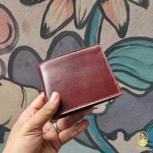 Jual Billfold Coin Wallet Shell Cordovan RedBrown X Pueblo Badalassi ...