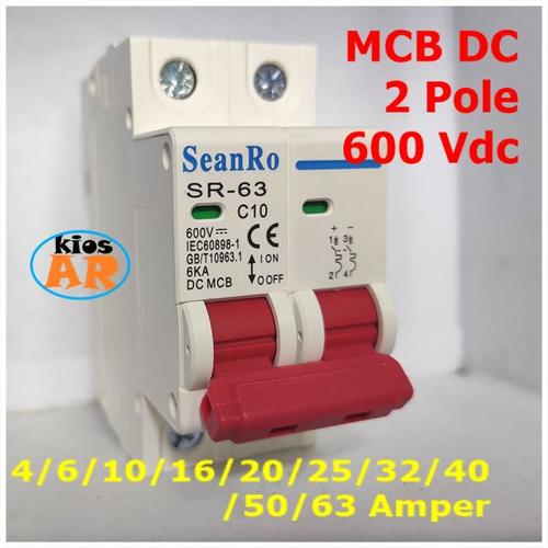 Jual Circuit Breaker MCB DC 2P 600V 10/16/20/25/32/40/63 A - 4A - Kota ...