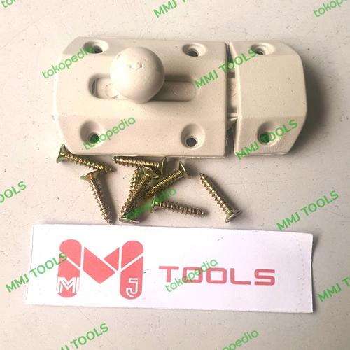 Jual Grendel Pvc - Slot pintu pvc - Grendel pintu kamar mandi pvc -Slot ...