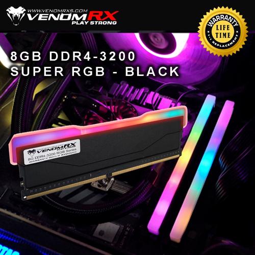 Jual VenomRX RAM Longdimm DDR4 8GB PC 3200 Super RGB Venom RX - Hitam ...