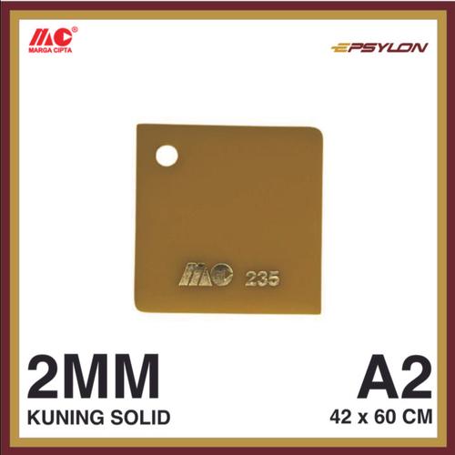 Jual Acrylic Akrilik Marga Cipta MC Lembaran Kuning Solid 235 2mm A2 ...
