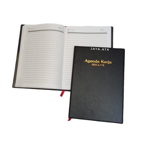 Jual BUKU NOTEBOOK A5 AGENDA GARIS 60 LBR COVER PVC HITAM ERICA 176 ...