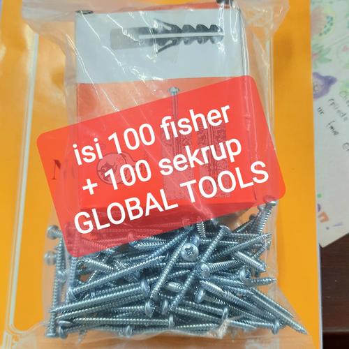 Jual sekrup tembok 3 cm baut tembok s6 nylon piser fiser s6 skrup ...