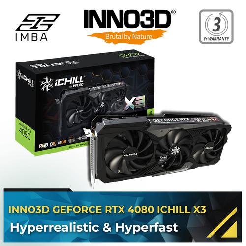 Promo INNO3D Geforce RTX 4080 ICHILL X3 16GB GDDR6X 256 bit [GPU] Cicil ...