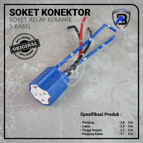 Jual Rumah Relay Keramik / Socket Cable Relay Ceramic / Soket kabel ...