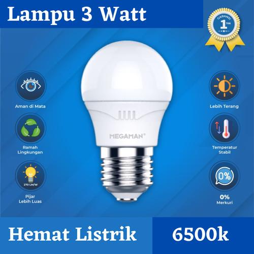 Jual Lampu led 3 watt warna kuning putih Megaman lampu wc - KUNING ...