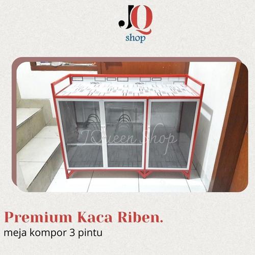 Jual Meja / Rak Kompor Tiang Warna Premium Kaca Riben Tiang Warna - 1 ...