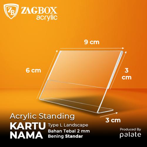 Jual AKRILIK KARTU NAMA / ACRYLIC STAND KARTU NAMA MEJA L LANDSCAPE ...