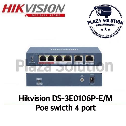 Jual Hikvision DS-3E0106P-E/M POE swicth 4 port - Kota Makassar - Plaza Solution Makassar ...