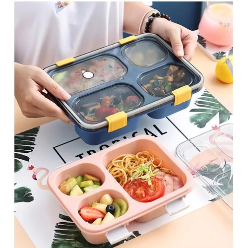 Jual Kotak Bekal Lunch Box Sekat BPA Free Anti Tumpah - 3 SEKAT BIRU - Kota Tangerang - Raja ...