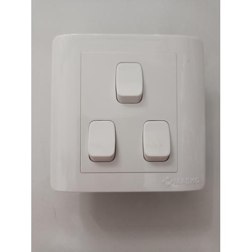 Jual Saklar Lampu MASKO IB VIOLA SERIES Saklar 3 Gang 4 Gang - Triple 3 ...