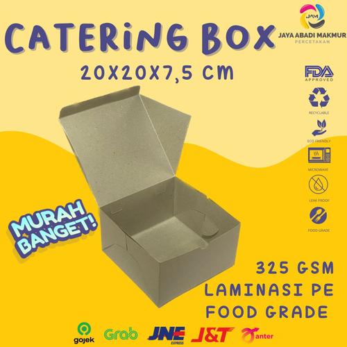 Jual Catering Box 20x20 cm | Dus Nasi | 325 gsm Laminasi bisa utk kue ...