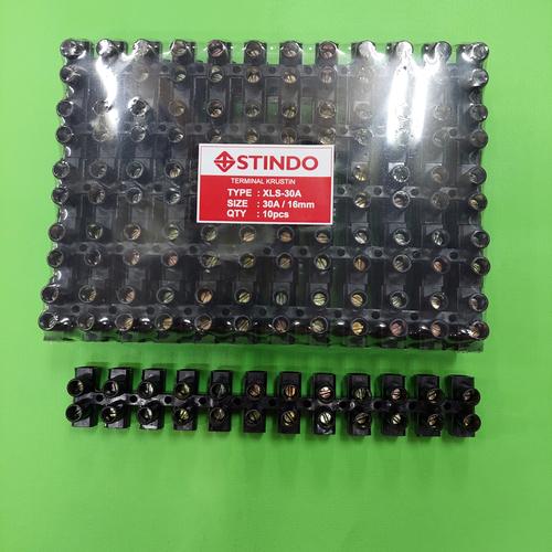 Jual terminal blok krustin terminal krustin 16mm 30 amper hitam STINDO ...