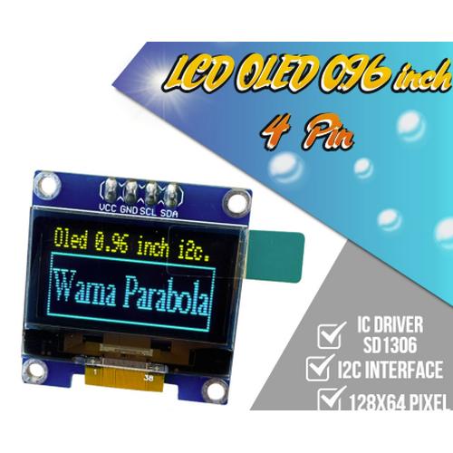 Jual Modul Lcd Display Oled 0.96 Inch 128X64 I2C 4 Pin Arduino ...