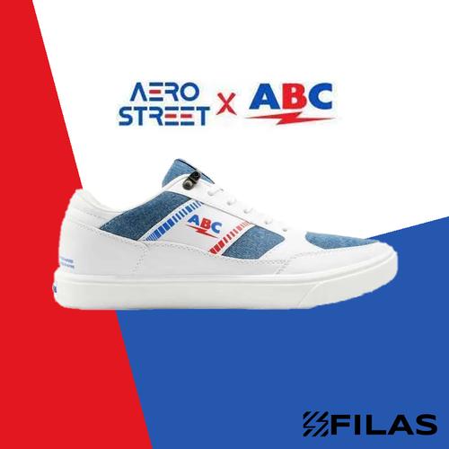 Jual Aerostreet X Baterai ABC Putih Biru Putih 37-44 - Sepatu Sneakers ...