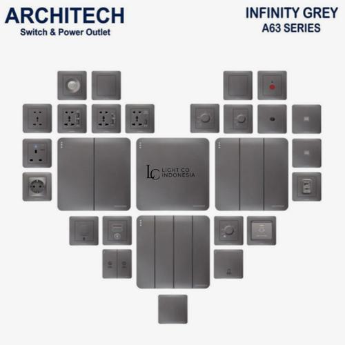 Jual Saklar Architech Infinity GREY Series - stop kontak uni - Kota Denpasar - Light Co ...