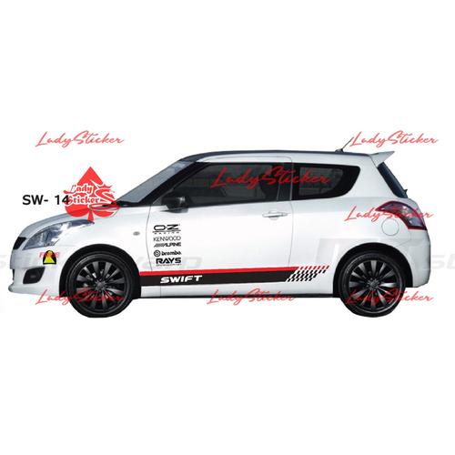 Jual Sticker mobil suzuki swift stiker list mobil suzuki swift side ...