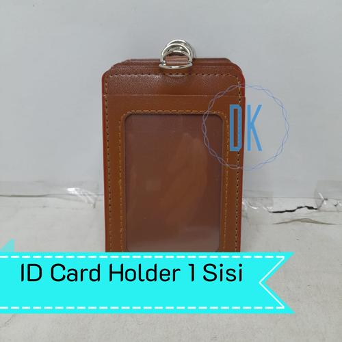 Jual Casing ID Card Holder Kulit Tempat Kartu Name Tag - Hitam - Kota ...