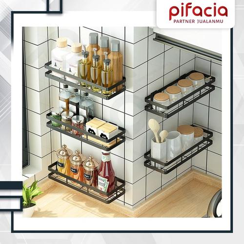 Jual Rak Bumbu Dapur Gantung Tempel Dinding Tempat Botol Kecap Lada ...