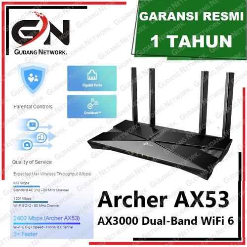 Jual TP-LINK Archer AX53 AX3000 Dual Band Gigabit Wireless WiFi 6 Router - Jakarta Pusat ...