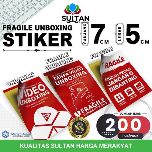 Jual Sticker UNBOXING FRAGILE Stiker Cromo HANDLE WITH CARE 200PCS ...