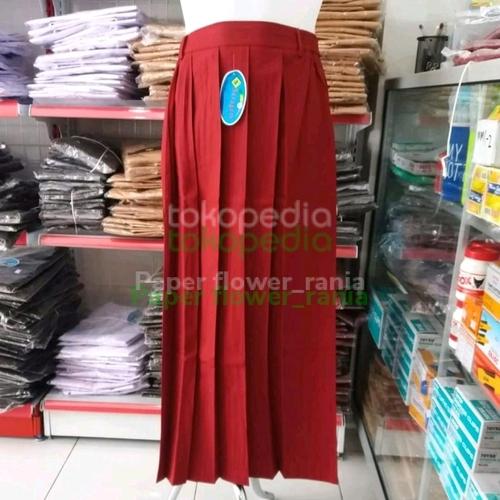Jual Rok Seragam SD Rempel Panjang Merah / Seragam Rok Merah Panjang ...