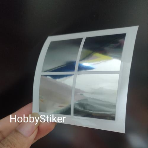 Jual stiker logo windows premium silver chrome untuk pc laptop ...