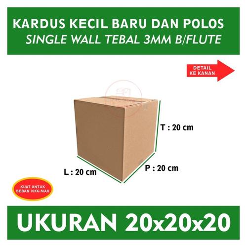 Jual Kardus Box Karton Packing Polos Uk 20 x 20 x 20 - Jakarta Barat ...