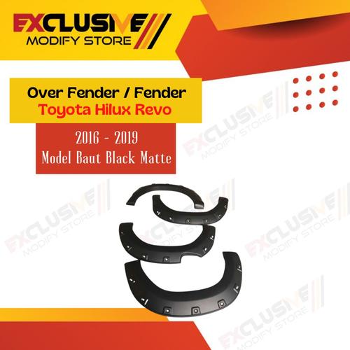 Jual OVER FENDER/FENDER TOYOTA HILUX REVO MODEL BAUT BLACK MATTE 2016 ...