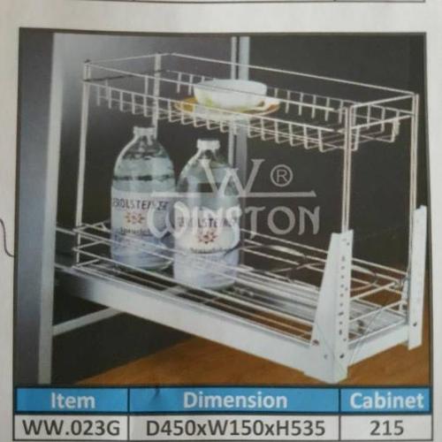 Jual Rak botol / rak tarik dalam kabinet ( stainlis ) WW 023 G ...