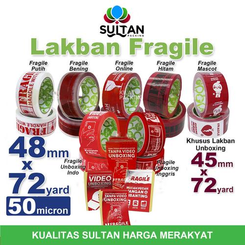 Jual Plakban Handle With Care Stiker Isolasi Lakban Fragile Solatip ...