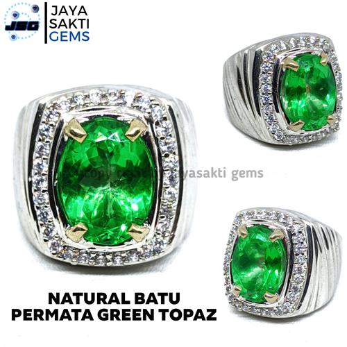 Jual Natural Batu Permata Green Topaz Ring Alpaka German HQ GT01 - 7 ...