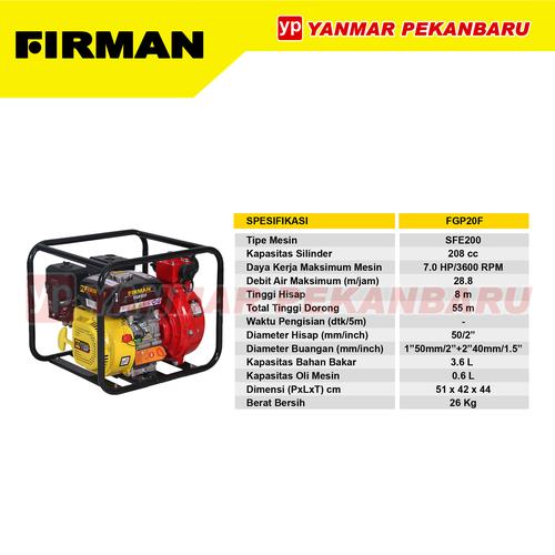 Jual Mesin Pompa Air Pemadam Fire Pump FIRMAN FGP 20 F - Kota Pekanbaru ...