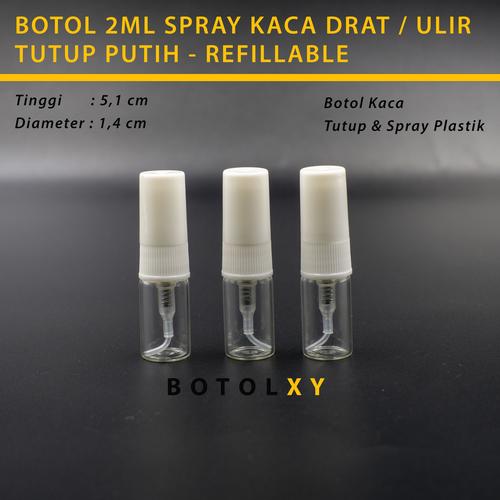 Jual Botol Spray Kaca 2ml Refill Parfum Vial Travel Size Decant TUTUP ...