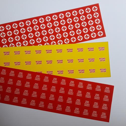 Jual Stiker Label High Alert Double Check, Resiko Jatuh, logo narkotika ...
