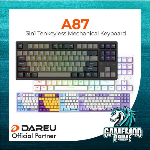 Jual Keyboard Gaming Dareu A-87 Mechanical A87 Hotswap Wireless Bluetooth - Black, Purple Switch ...