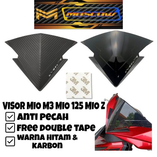 Jual VISOR MIO M3 MIO 125 WINDSHIELD HITAM DOBLE TAPE 3M YAMAHA MIO Z ...