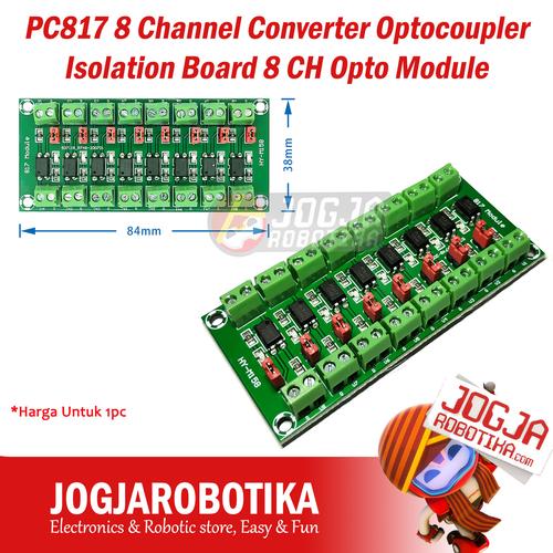 Jual PC817 8 Channel Converter Optocoupler Isolation Board 8 CH Opto ...