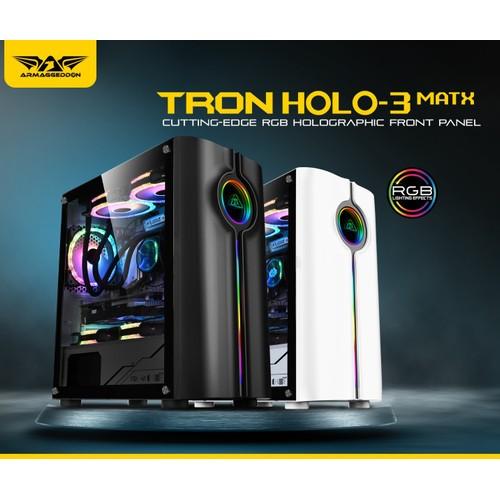 Jual Casing PC Gaming Tron Holo 3 RGB Armaggeddon Case Matx Micro ATX ...