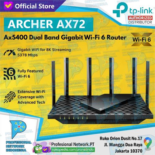Promo TP-LINK Archer AX72 AX5400 Dual Band Gigabit Wireless WiFi 6 ...