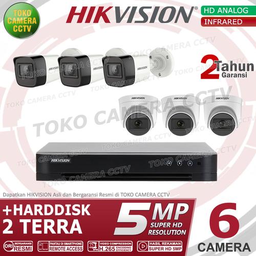 Promo PAKET CCTV HIKVISION 5MP 8 CHANNEL 6CAMERA HDD 2TB - Jakarta Barat - TOKO CAMERA CCTV ...
