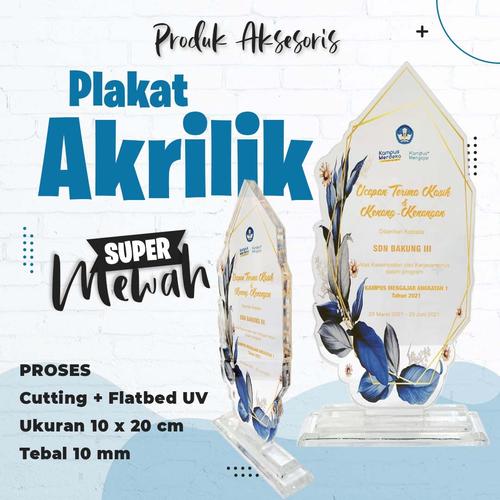 Jual Trophy Akrilik Plakat Acrylic Piala Penghargaan - Plakat Biasa ...