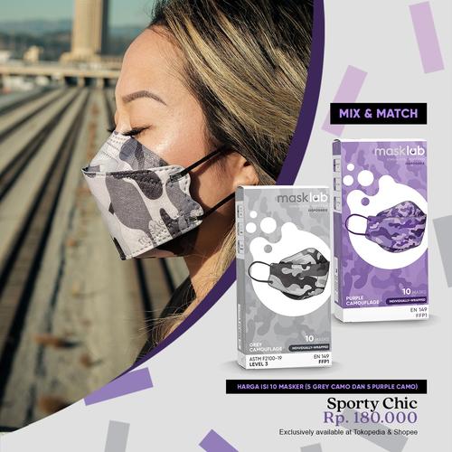 Jual Masker medis KF94 masklab, Korean Style, Sporty Chic, isi 10 pcs ...